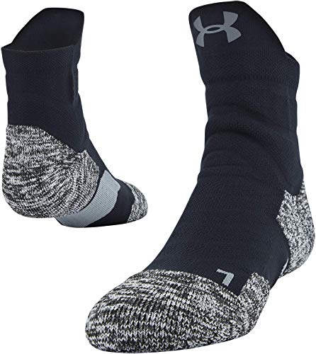 Under Armour Drive Basketball Quarter Socks, 1-Pair, Black, Shoe Size: Mens 8-12, Womens 9-12