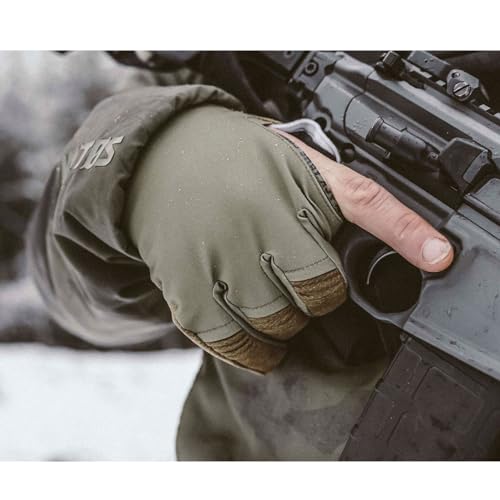 VIKTOS Men's Zerodarker Durable Waterproof Breathable Insulated Touchscreen Compatible Shooting Gloves, Ranger, Medium