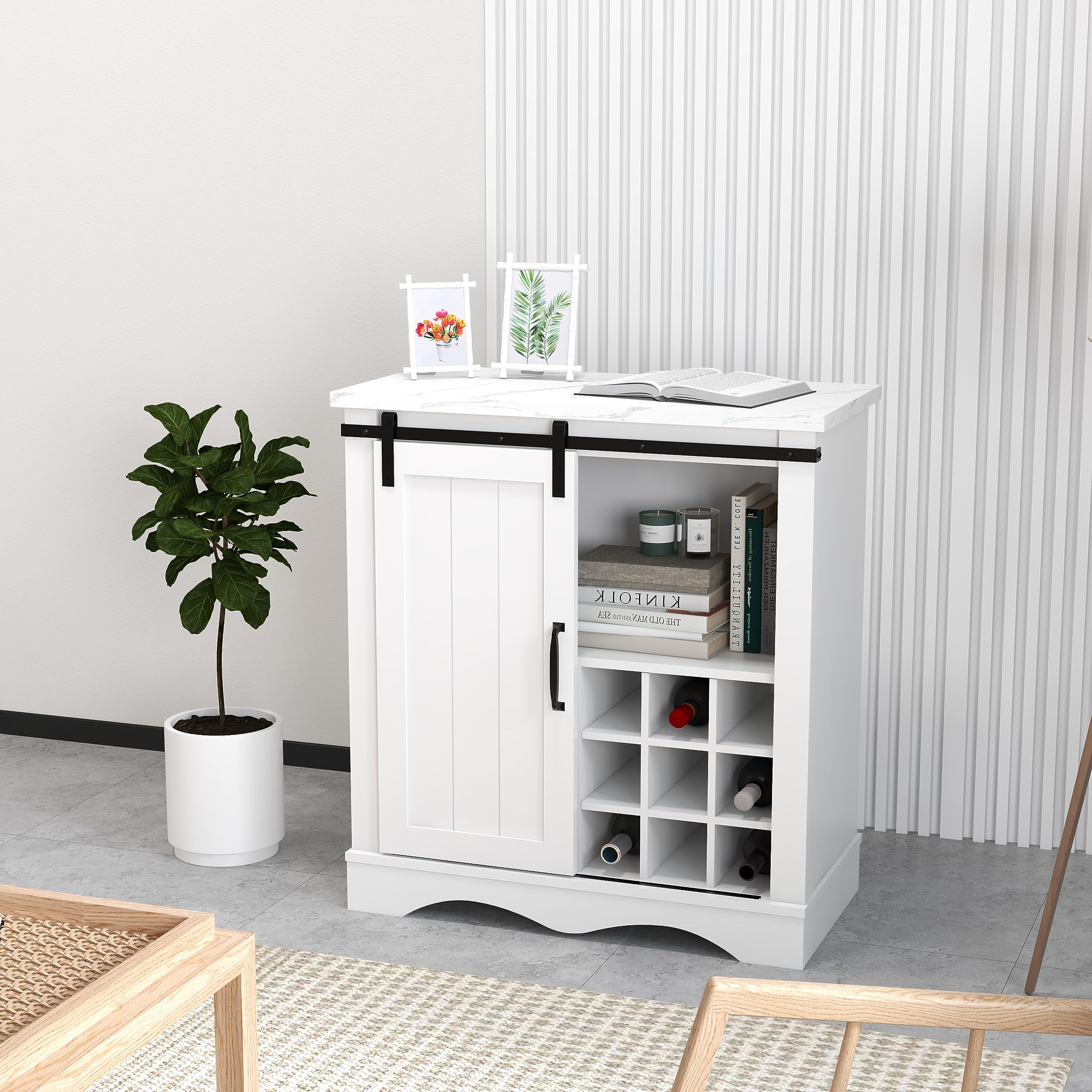 scolyk Wine Bar Cabinet with Storage Coffee Bar Cabinet Wine Cabinet Buffet Cabinet Liquor Cabinet Bar for Home Mini Bar Buffets & Sideboards Coffee Bar Table