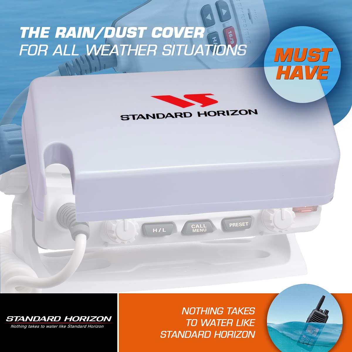 Standard Horizon HC1600 Rain/Dust Cover for GX1600 Explorer Marine VHF, White
