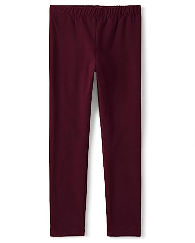 The Children's Place Girls' Solid Color Legging Pant, Sugar Beet, Medium