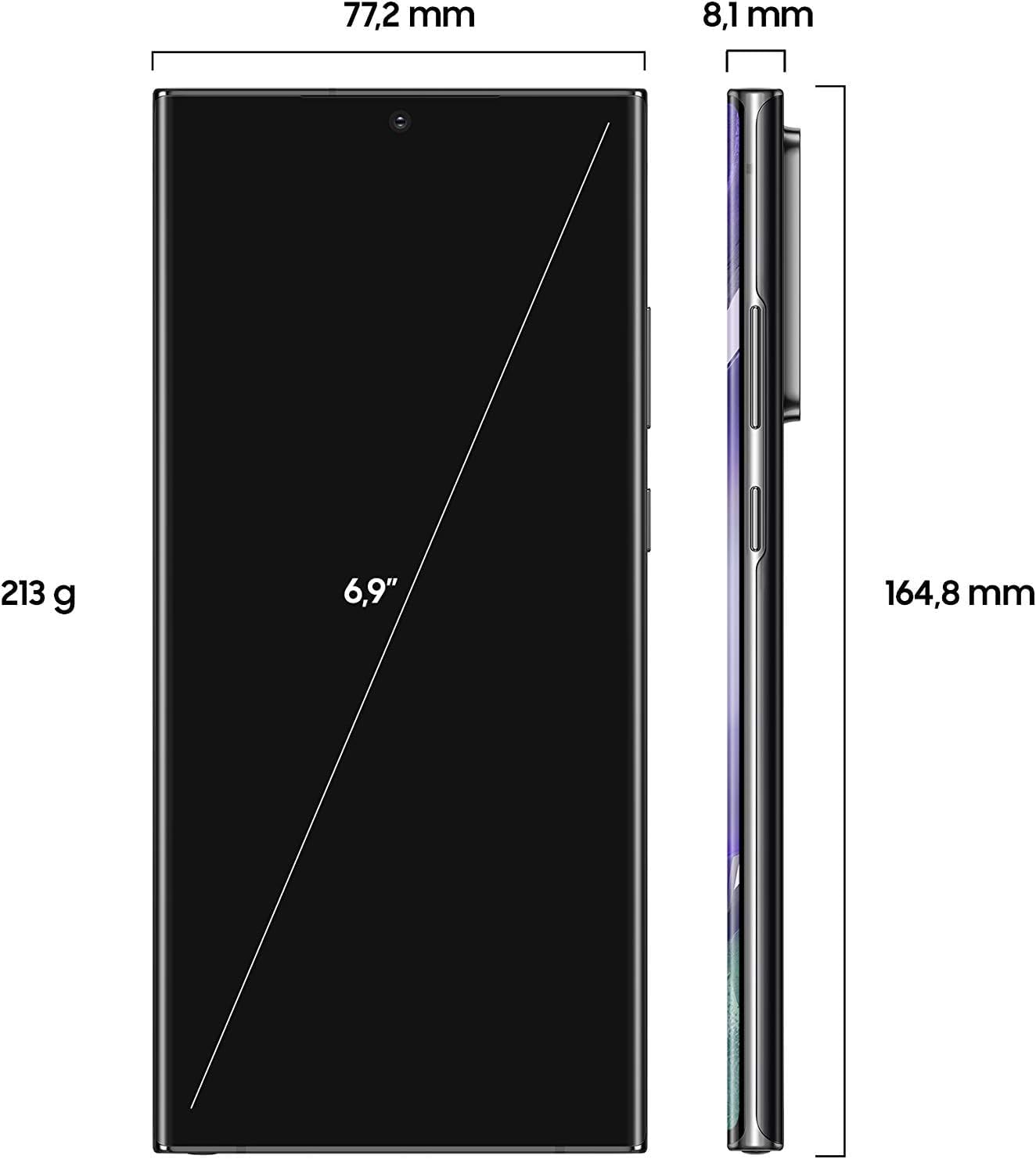Samsung Galaxy Note 20 Ultra 5G SM-N986B/DS Dual Hybrid Sim 12GB+256GB Mystic Black - International Version (Renewed)