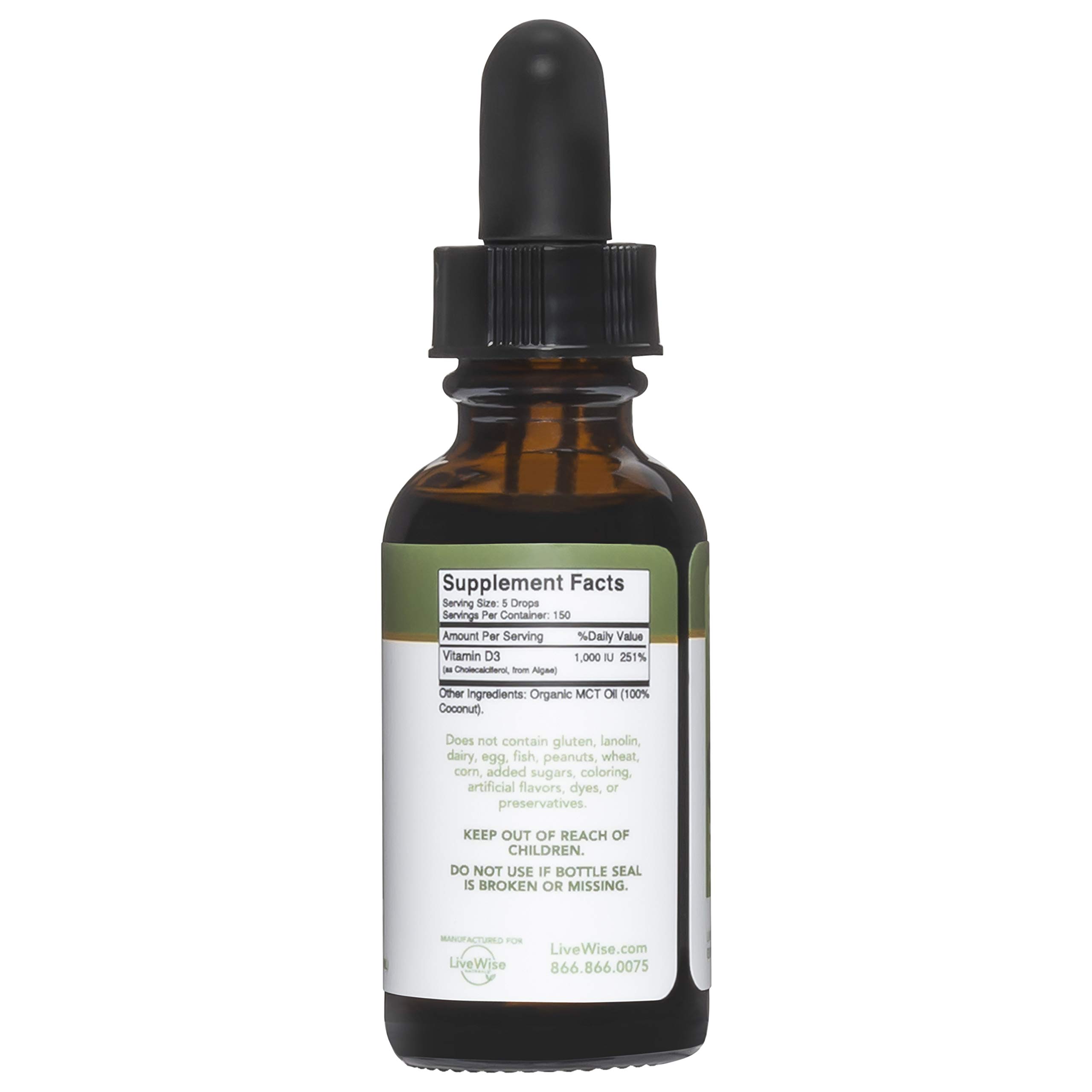Vitamin D3 Liquid Drops, Vegan Friendly …