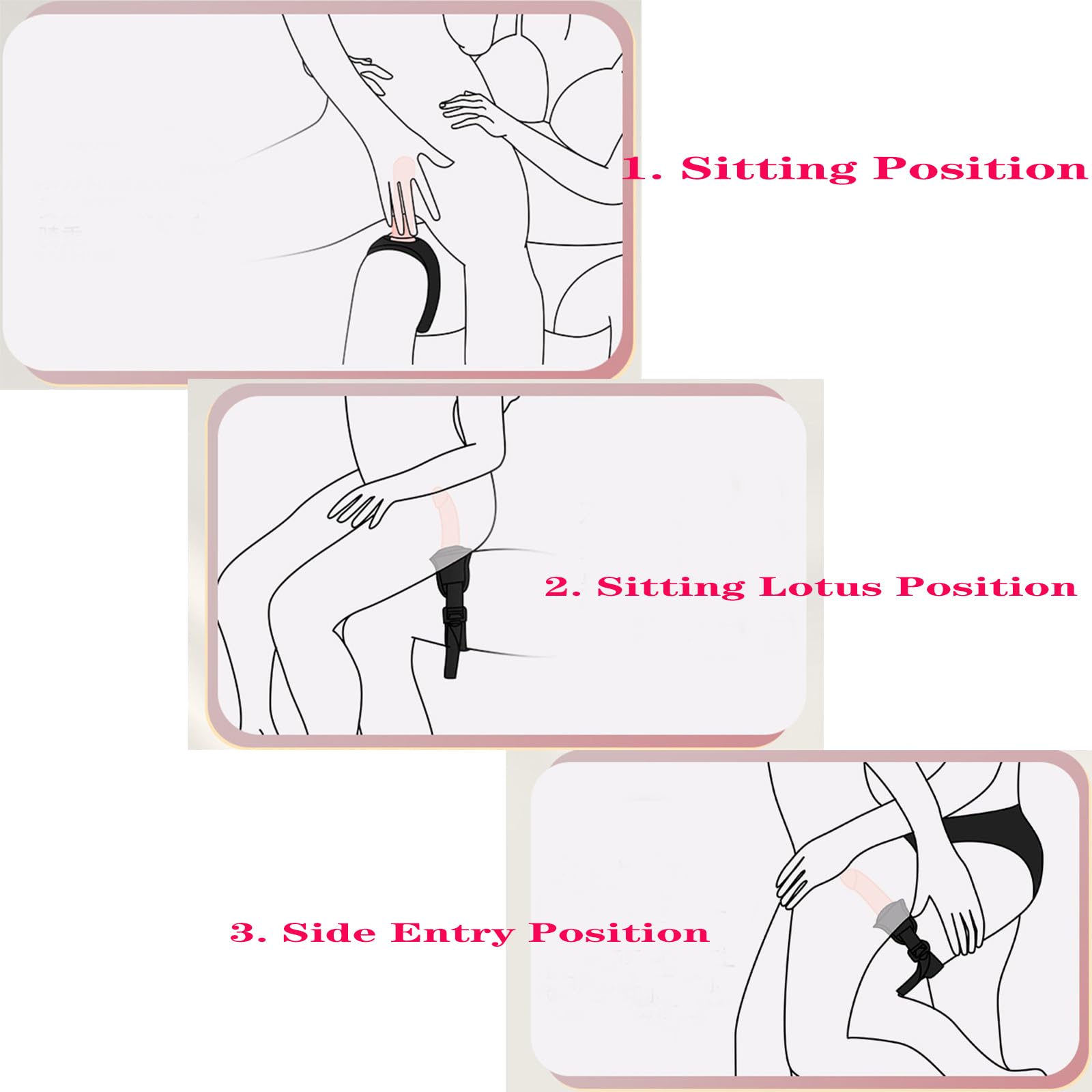 Vilpory Silicone Wearable Dildos Thigh Wear Pants- Strap On Harness Pants Strapless Sex Toys for Men Women Couples Les (L)