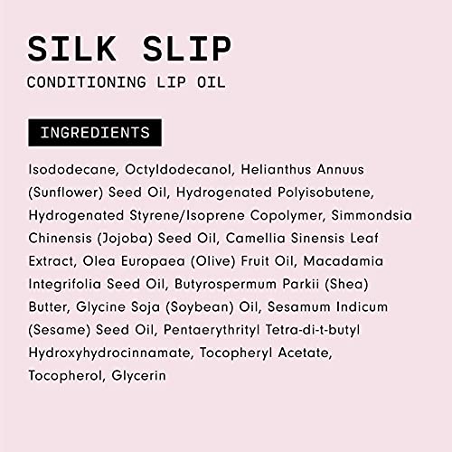 Versed Silk Slip Conditioning Lip Oil, Clear - Lip Balm and Gloss Alternative with Jojoba Oil and Vitamin E - Long-Lasting Lip Moisturizer to Soften and Smooth Dry, Chapped Lips - Vegan (0.3 oz)