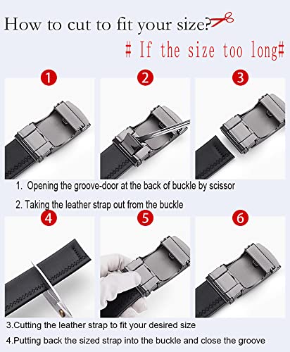 VANANNBA Belts for Leather Ratchet Women Buckle Belt with Belt Box