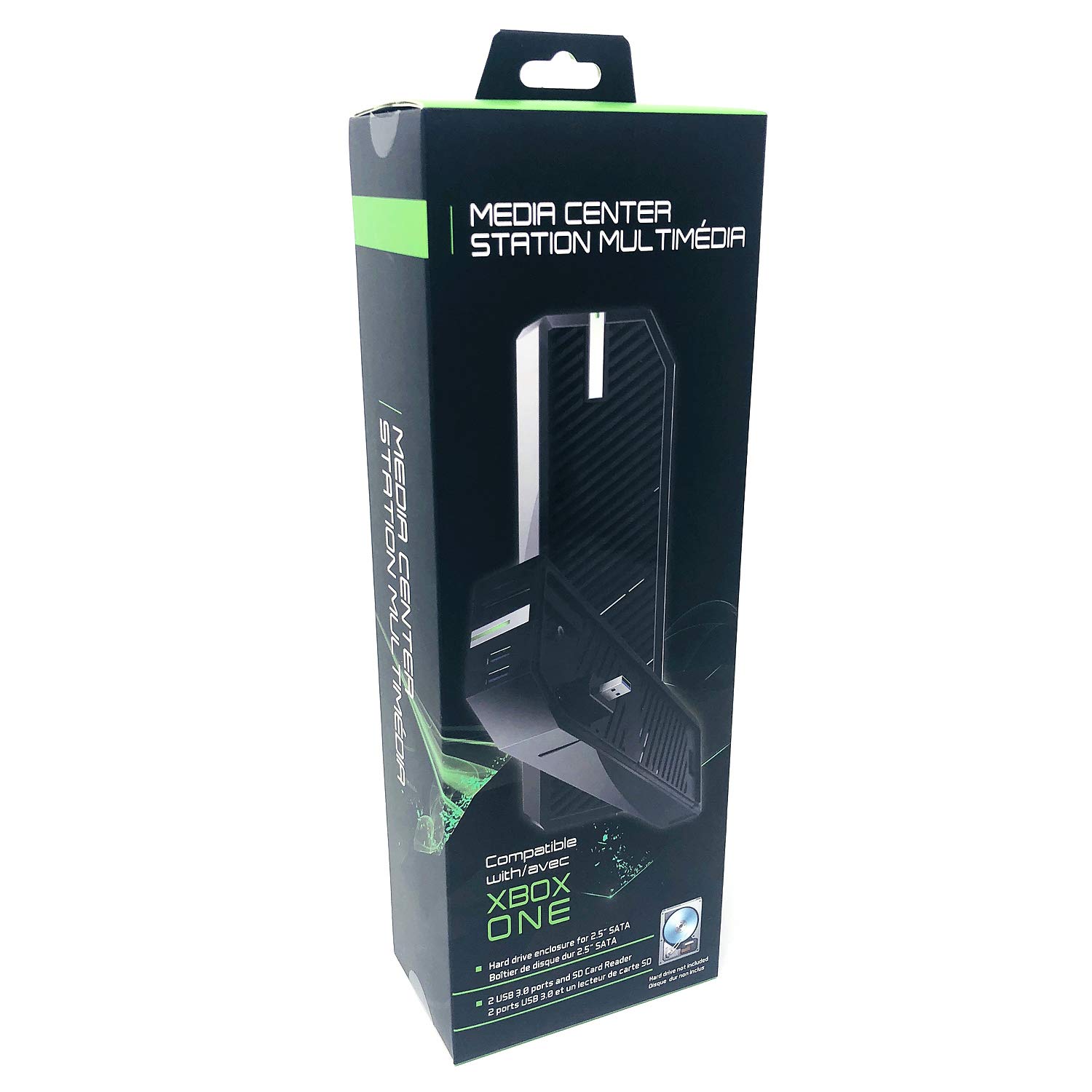 YoK Xbox One Icon Media Center With Extra Compartment For Your External Storage Device. Compatible With XB1 – Black