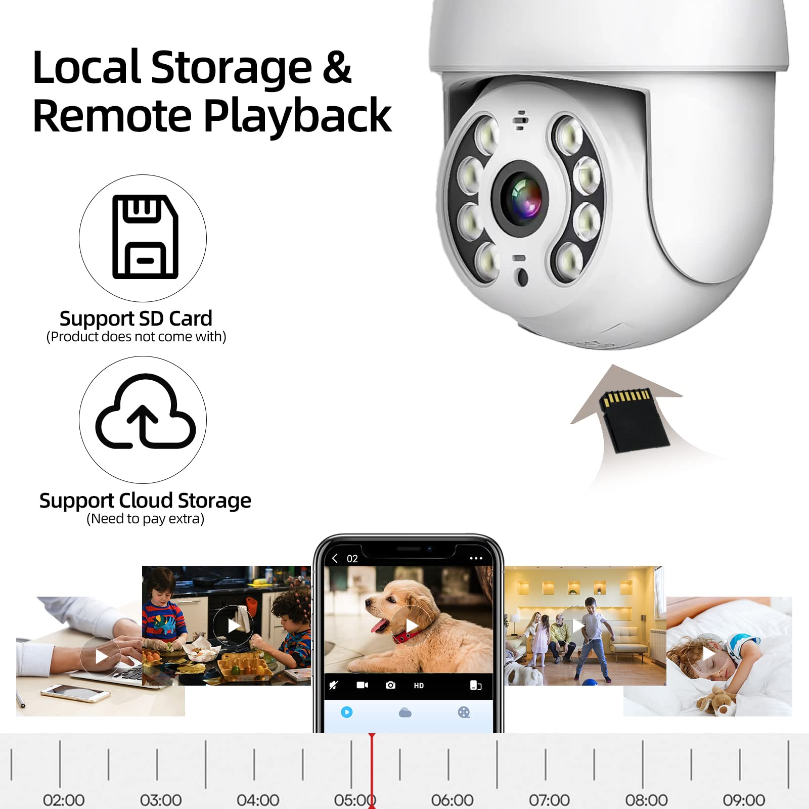 Security Camera Light Bulb Supports 5G,3MP Camera Light Bulb,Keilini Light Bulb Security Camera Outdoor Wireless WiFi Waterproof,Light Camera Outdoor with Full Colour Night Vision&Motion Tracking