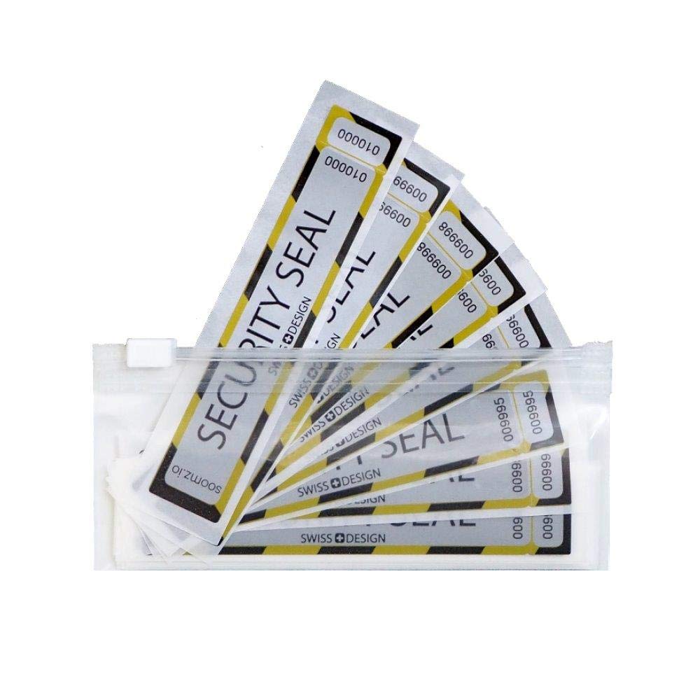 Security Seal | Tamper-Proof Labels | Make tampering Immediately Visible | Set of 25 in Practical case for on The go