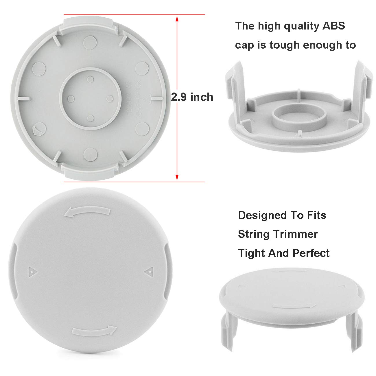 TIOIT COEME String Trimmer Spool Line for Ryobi One+ AC14RL3A, 0.065" Autofeed Replacement Refill Spools for Ryobi 18V, 24V, and 40V Cordless Trimmers Weed Eater String (9 - Edger Spool,1 Cap)