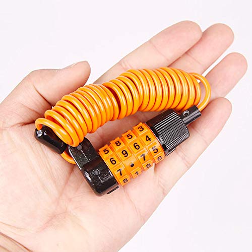 ZHYING Retractable Steel Cable Bicycle Lock,Password Lock,120cm Anti Theft Bike Steel Chain,Resettable for Scooter,Motorcycles,Helmet