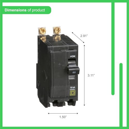 Square D - QOB260CP Circuit Breaker, Black