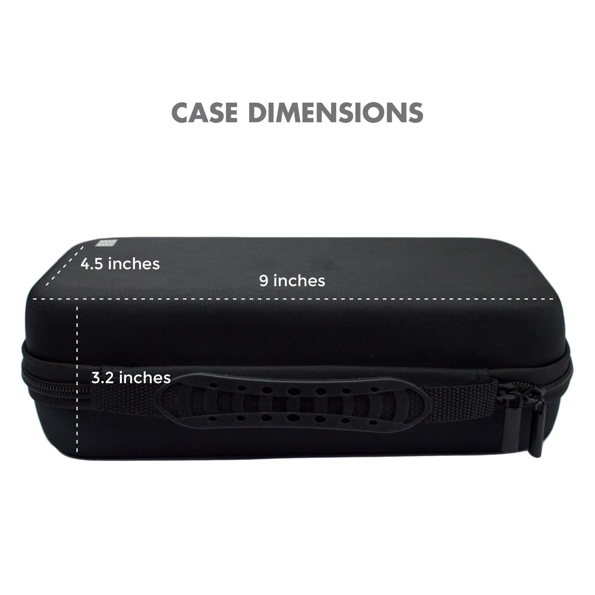 TAKECASE Hard Shell Carrying Case - Compatible with Nintendo Switch Lite - Fits Extra Controllers and 16 Game Cards - Includes Accessories Pouch for Adapter/Charger and Cables Grey/Black