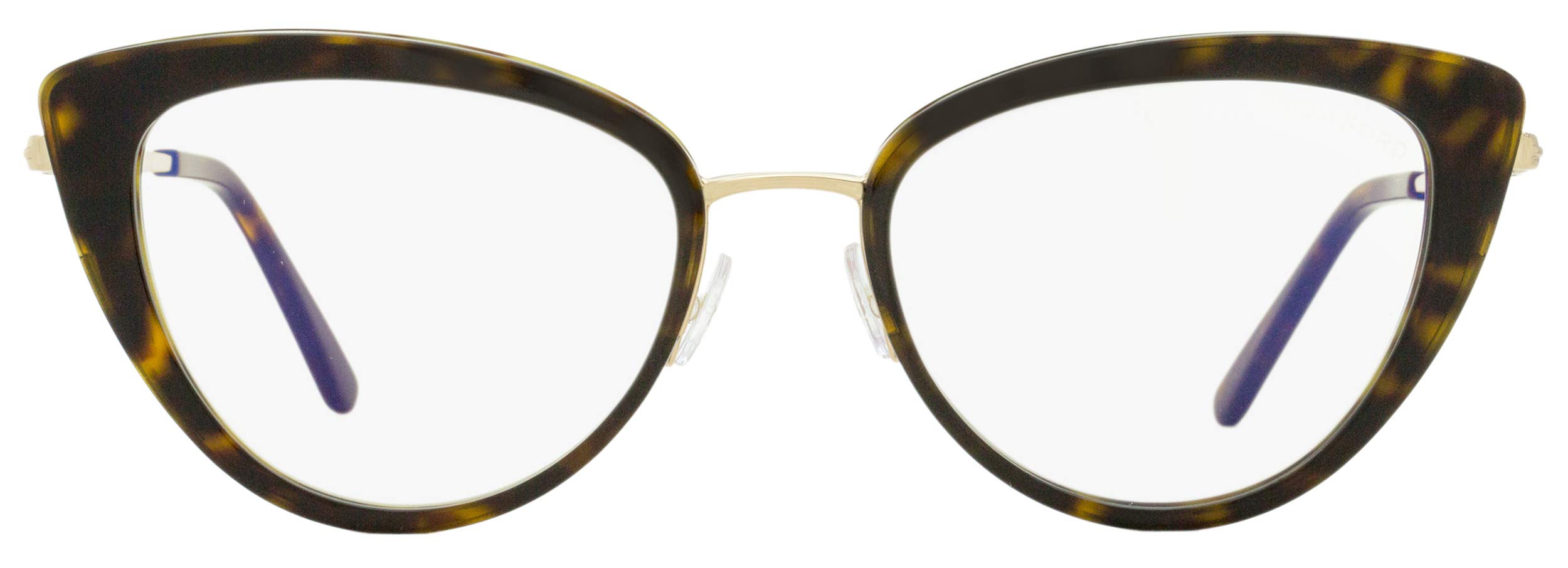 Tom Ford Blue Block Eyeglasses TF5580B 052 Dark Havana/Gold 53mm FT5580