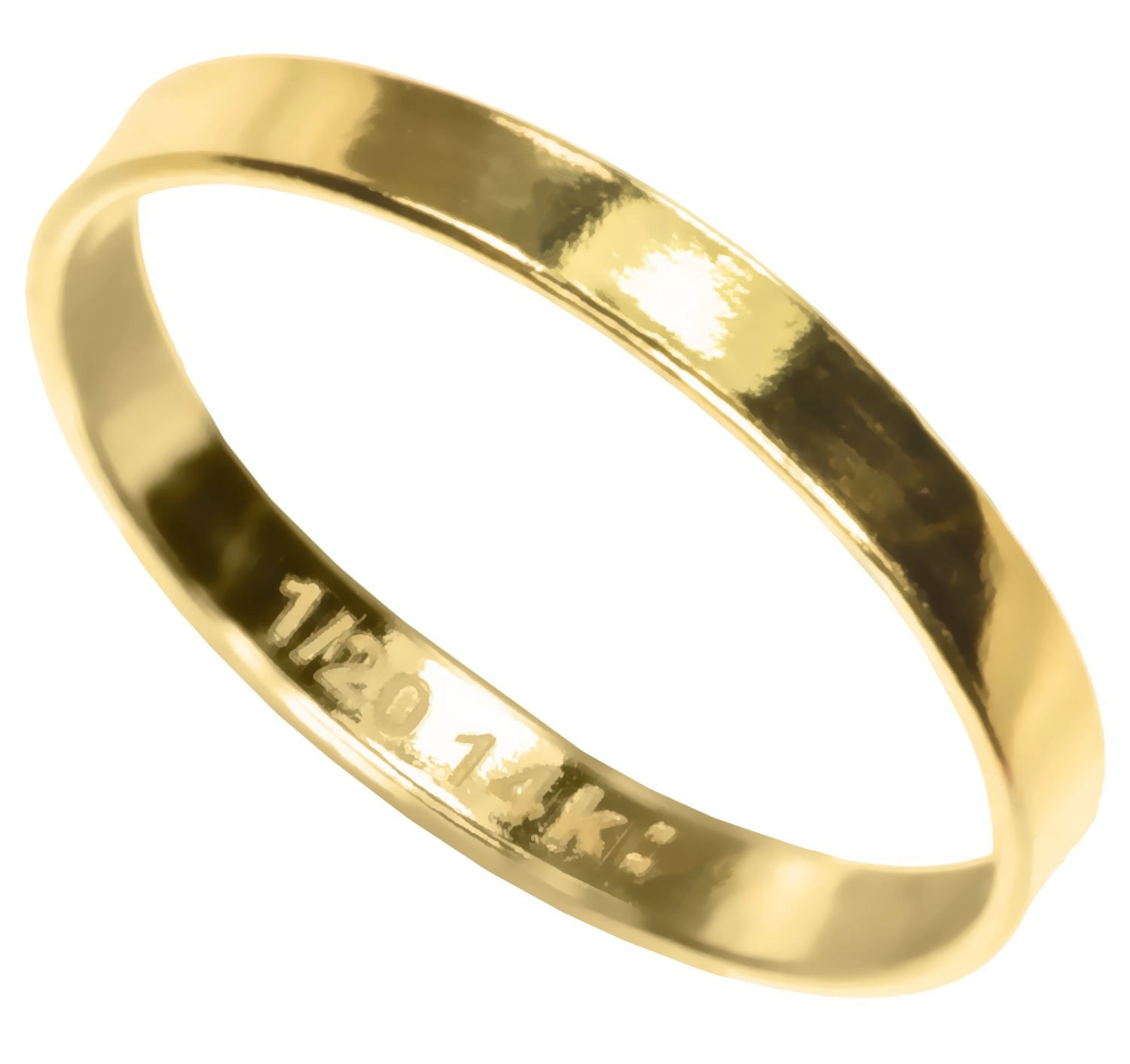 uGems 14K Gold Filled Flat Ring Stacking Size 3