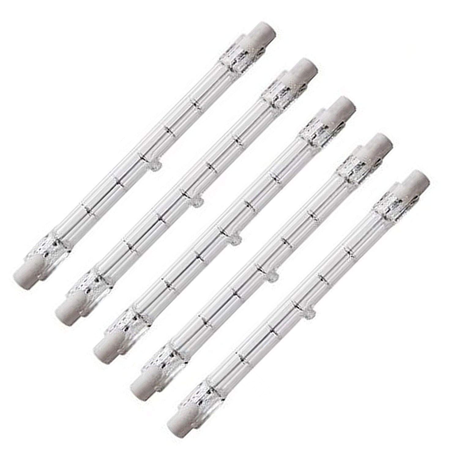 Starsea Shop 5Pack - 118mm J Type Double Ended T3 Halogen Light Bulb, 400 Watt 120 Volt (500 Watt Halogen Bulb Replacement), Energy-Saving 20%
