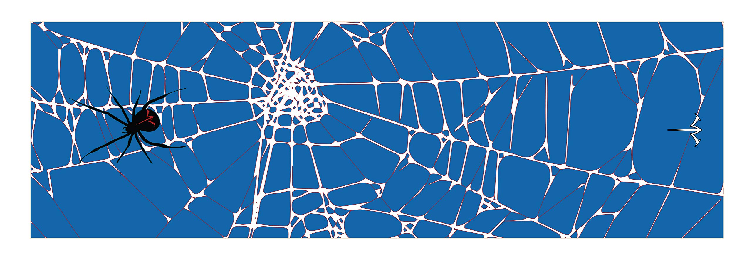 White Water Archery Black Widow Spider Web Blue Stabilizer Wrap Protection Choose Length Width 10, 3