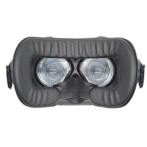 TamBee Vive Sponge Mat Breathable PU Face Foam Replacement for HTC Vive Headset PU Leather with Holes Eye Mask Black - 12mm