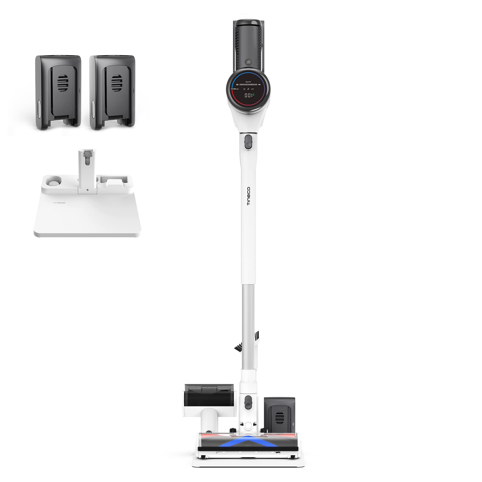 Tineco Pure ONE S15 Pet Ex Smart Cordless Vacuum Cleaner, Stick Vacuum with ZeroTangle Brush & Long Runtime, for Hard Floor and Carpet, Pet Hair Cleaning with Led Headlights