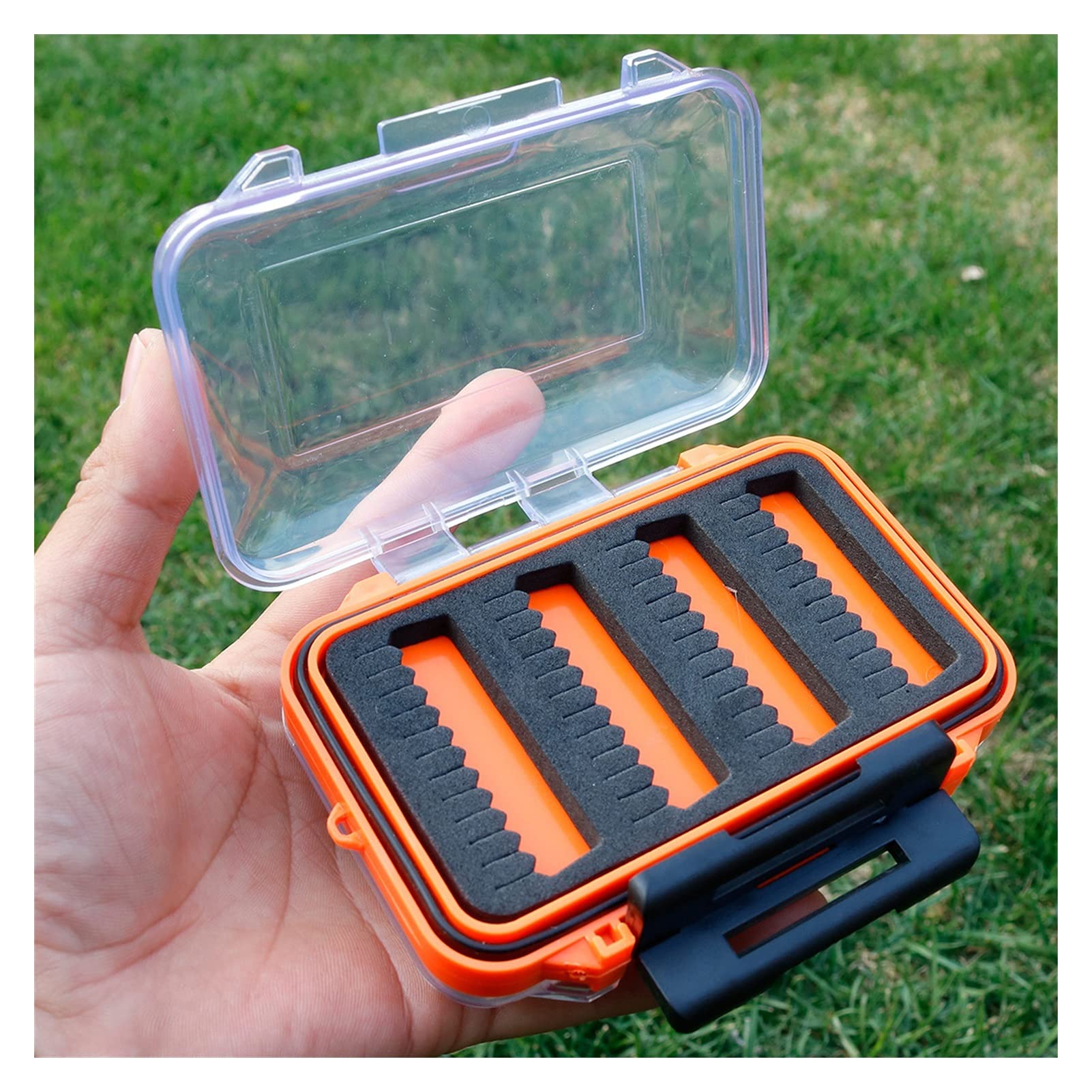 YUXI8541NO Fishing Tackle Box Fishing Tackle Box Carp Bait Hook Lure Storage Transparent Accessories Tools Soft Lining Fly Plastic Case Tackle Box