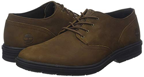 Timberland Men's Oxford Lace-Up Ankle Boots, Brown Dark Brown Nubuck, 45.5