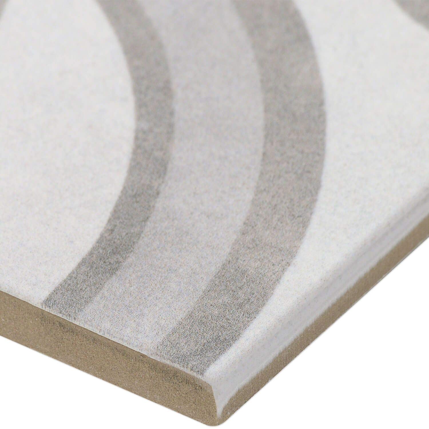 Sintra Silver Ornate Matte Porcelain Encaustic Backsplash, Kitchen, Bathroom, Floor and Wall Tile Sample
