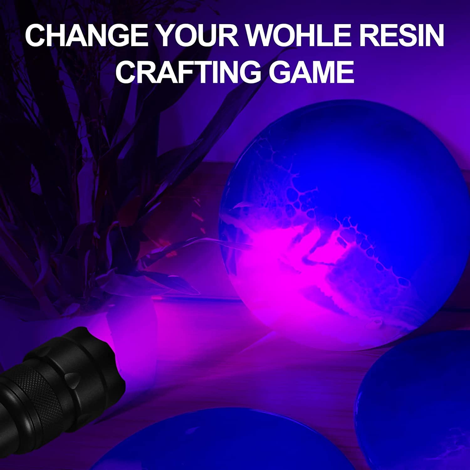 ULTRAFIRE Black Light UV Flashlight, Super Power UV 395-405 nm LED WF-502B Blacklight Flashlights for Leak Detector, Pet Urine Stain, Bed Bug (Not Included Batteries)