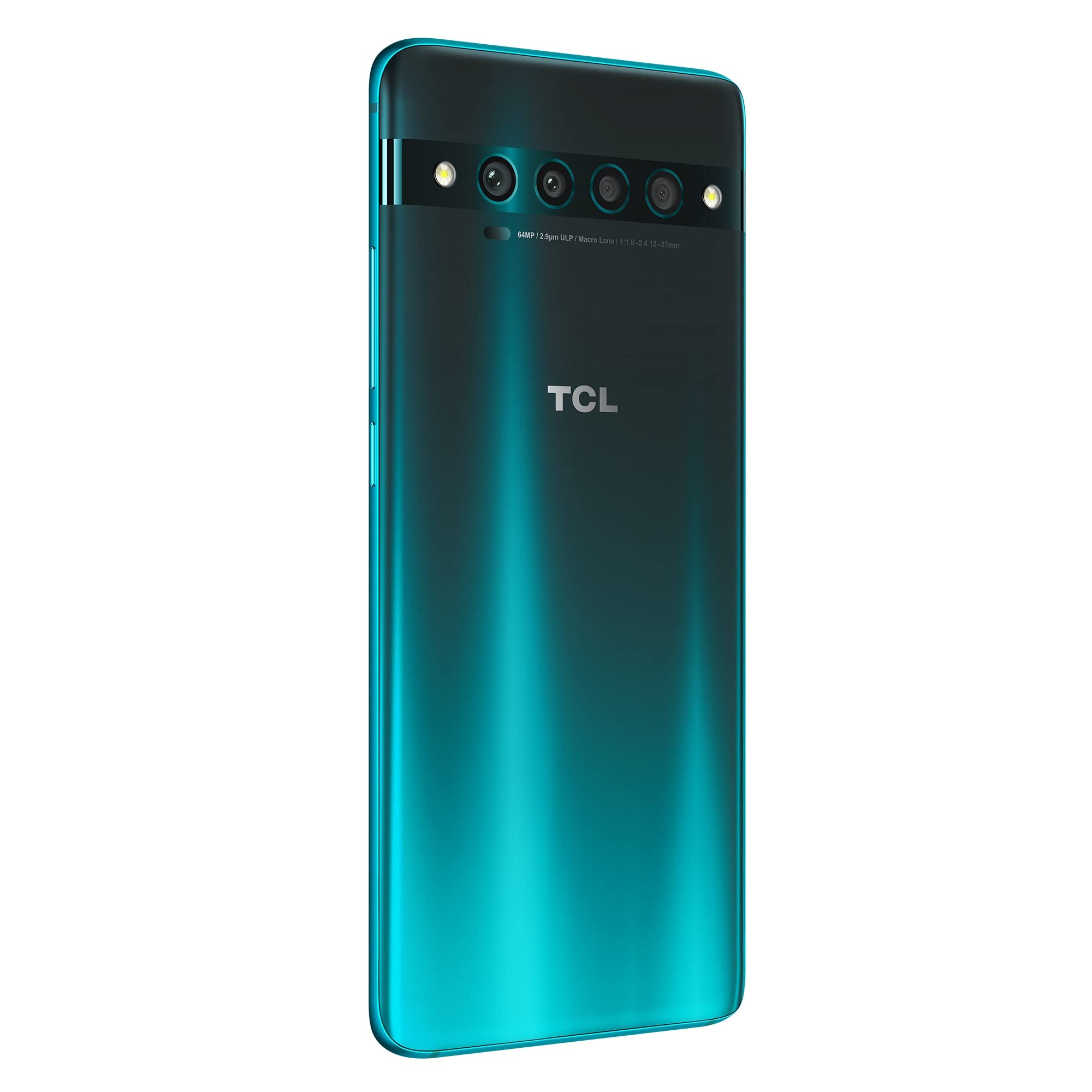 TCL 10 Pro Unlocked Android Smartphone with 6.47" AMOLED FHD + Display, 64MP Quad Rear Camera System, 128GB+6GB RAM, 4500mAh Fast Charging Battery - Forest Mist Green