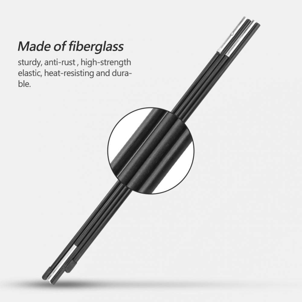 Tent Pole Support,Fiberglass Outdoor Support Rod,Tent Pole Kit Shock Corded Camping Tent Equipment