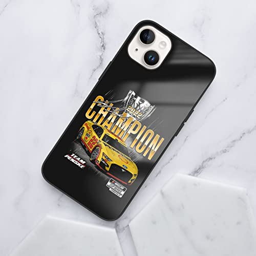 RATRIG Joey Logano 22 Compatible with iPhone 14/Plus Glass Case Bumper Protective Slim Shatterproof Shockproof Scratch Resistant Not Yellowing