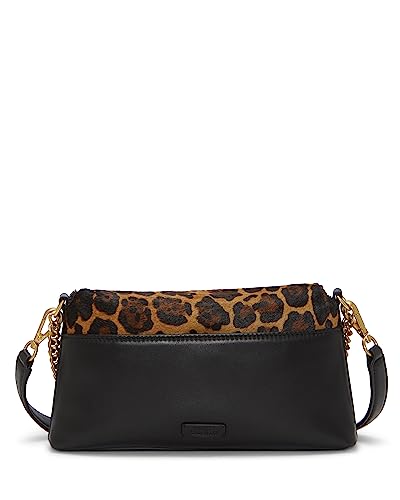 Vince Camuto Theon Flap Crossbody, Black Leopard