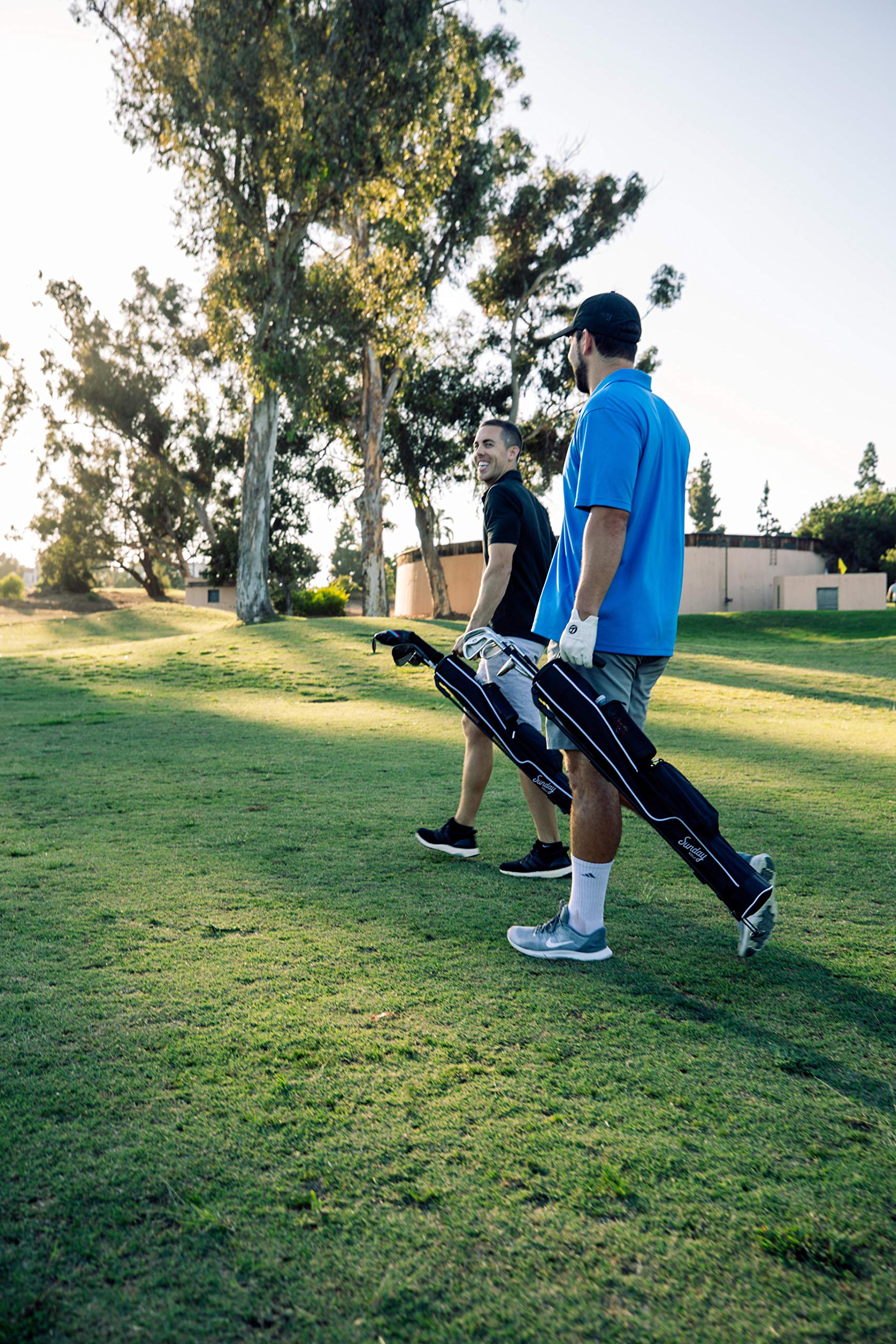 Sunday Golf - Lightweight Sunday Golf Bag with Strap and Stand – Easy to Carry and Durable Pitch n Putt Golf Bag – Golf Stand Bag for The Driving Range, Par 3 and Executive Courses – 31.5 inches Tall…