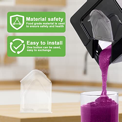 Spout Cover Replacement for Ninja Blender Lid,Pour Spout Cover Flap Lid for Ninja Blender Lid for 72 oz Pitcher,Accessories for Ninja Blender NJ600-NJ602 and BL500-BL781 (Black&Clear)