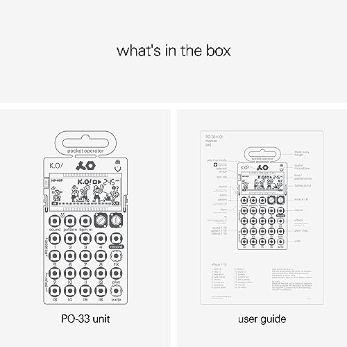 Teenage Engineering Pocket Operator PO-33 K.O.! Micro Sampler and Drum Machine with Built-in Microphone, Sequencer and Effects