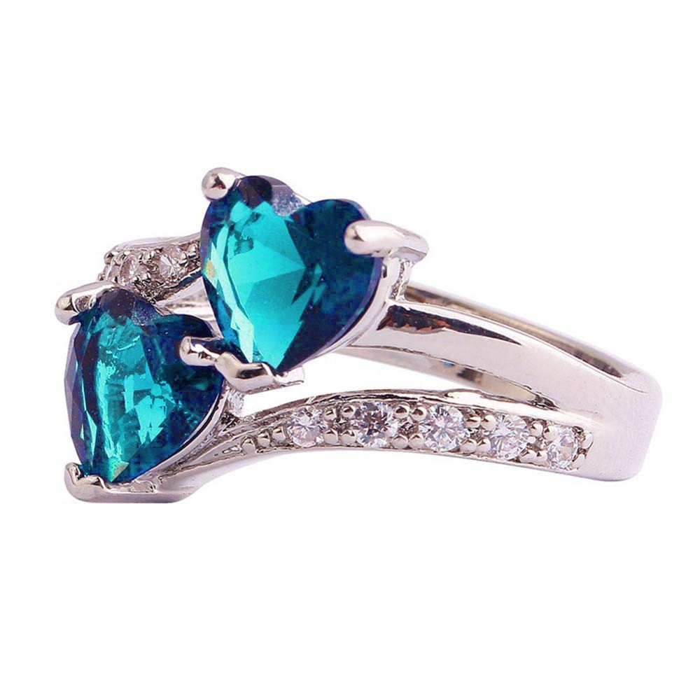 WoCoo Women Ring Bridal Cubic Zirconia Diamond Engagement Promise Rings Jewelry Gift