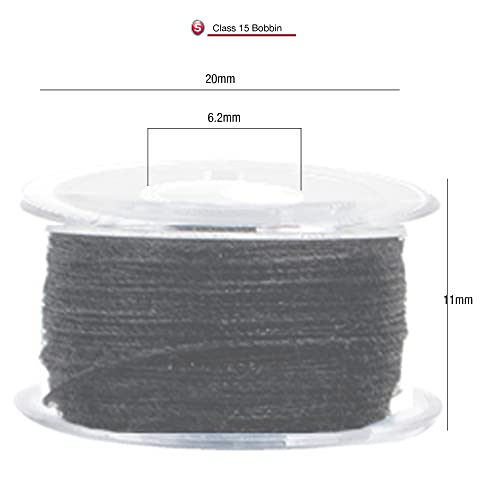 SINGER 21495 Class 15 Threaded Bobbins, Transparent, Assorted Colors, 12-Count