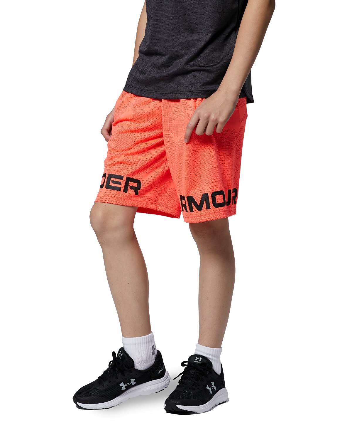 Under Armour Boys' Renegade 3.0 Jacquard Shorts , Beta (628)/Black , Youth Large