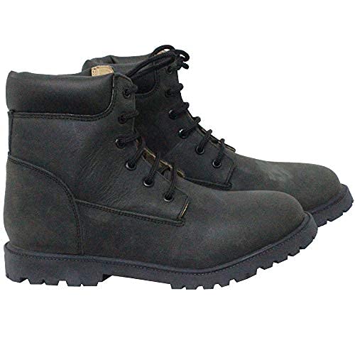 Twister Kids Hiking Boots, Shoes, 100% Real Leather (Dark olive green, numeric_2)