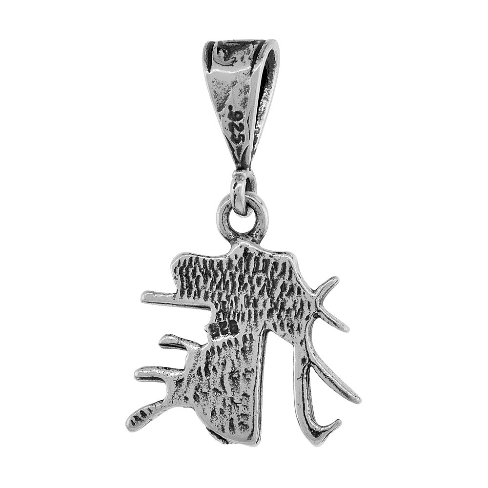 Sterling Silver Chinese Character for the Year of the MONKEY Horoscope Charm, 1 inch tall