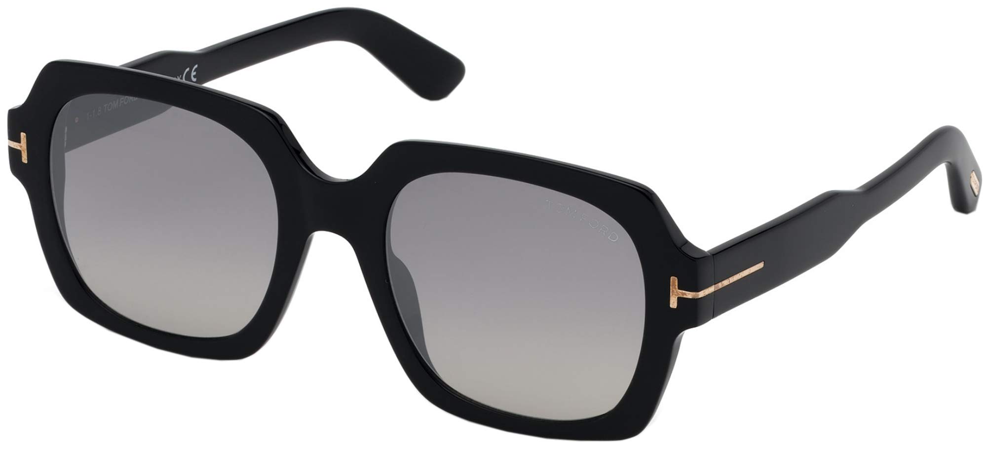 Tom Ford FT0660 01C Shiny Black Autumn Square Sunglasses Lens Category 2 Lens M