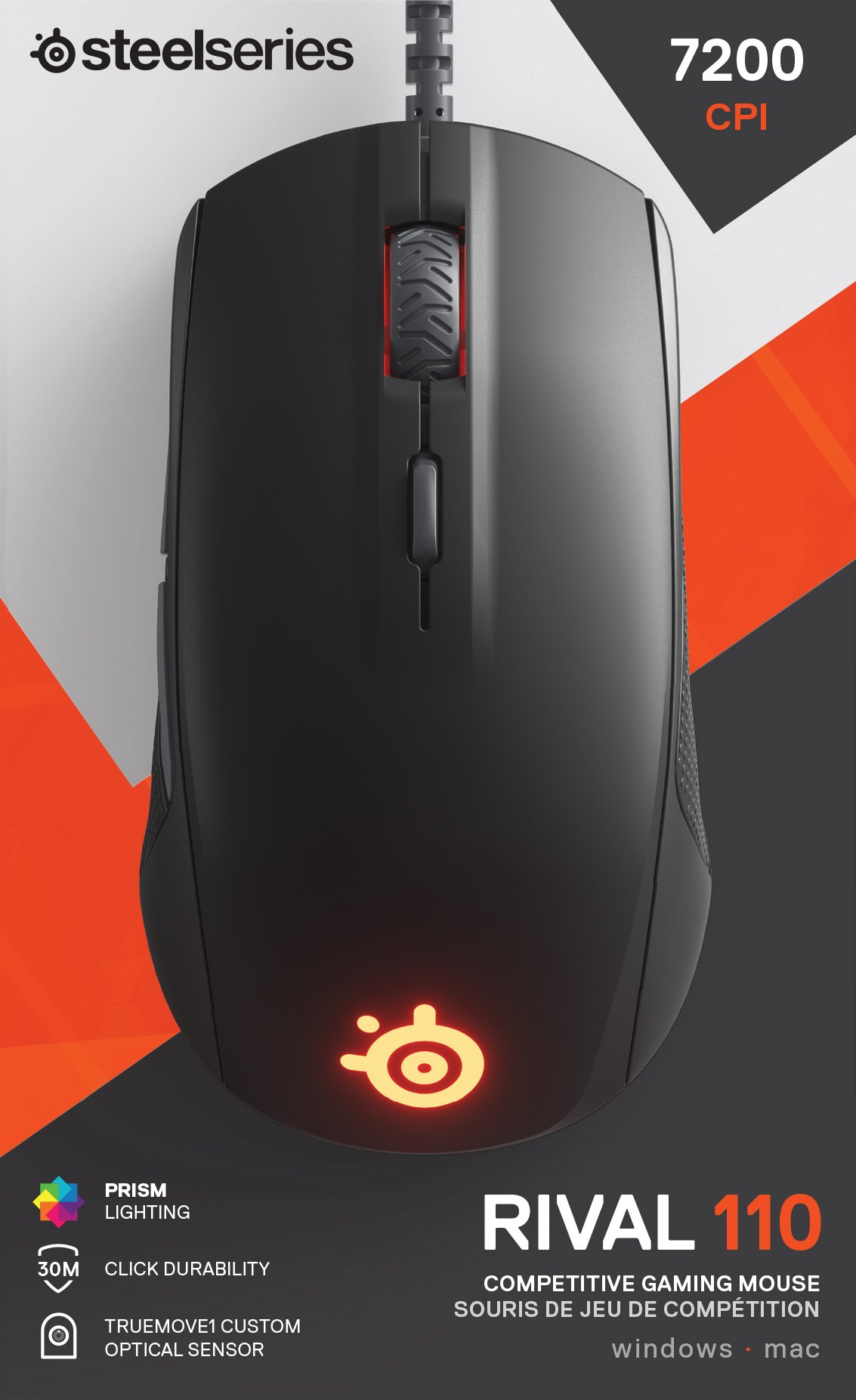 SteelSeries Rival 100, Optical Gaming Mouse - Alchemy Gold