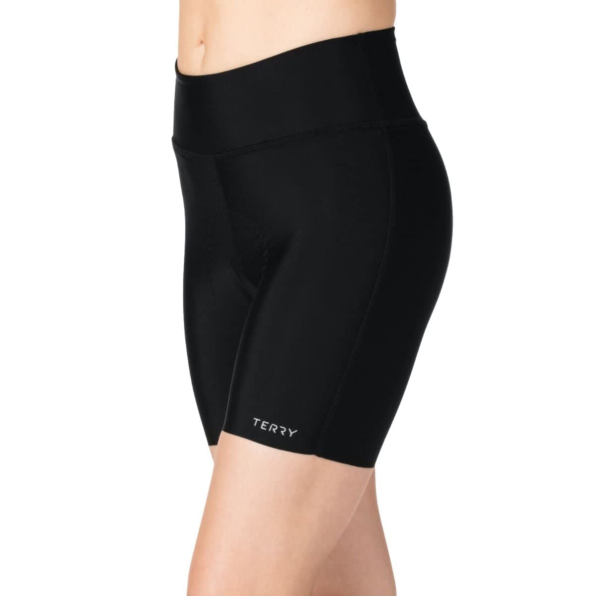 Terry Women's Chill 5 Inch Inseam Padded Compression Cycling Short - Seamless Leg Bands - Black, Medium