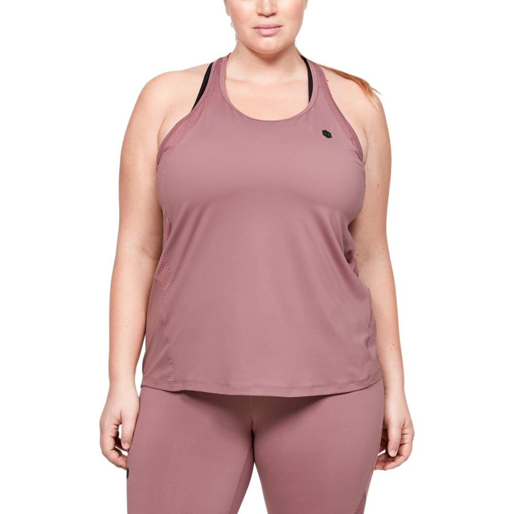 Under Armour Rush Sleeveless, Hushed Pink (662)/Black, 3X
