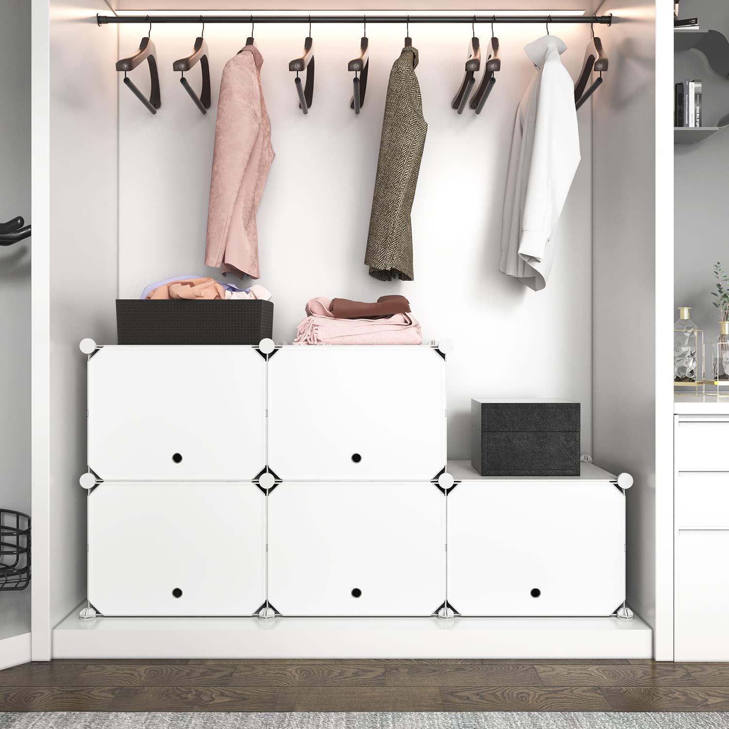 ROJASOP Closet Tall Shoe Rack Organizer, 10 Tiers Narrow White Shoes Storage Cabinet 20 Pairs Portable for Bedroom Small Space Stacked Shoe Rack for Entryway