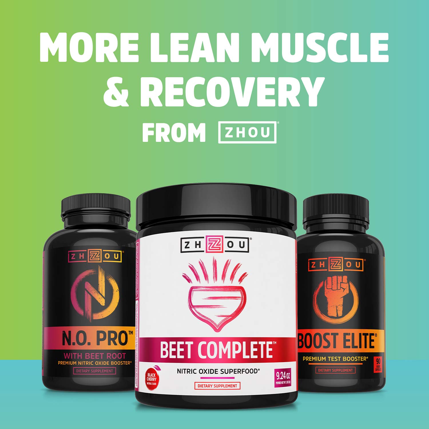 Zhou Muscle BCAA | Branched Chain Amino Acids | Build Muscle, Improve Recovery, and Increase Endurance | 30 Servings, 120 Capsules