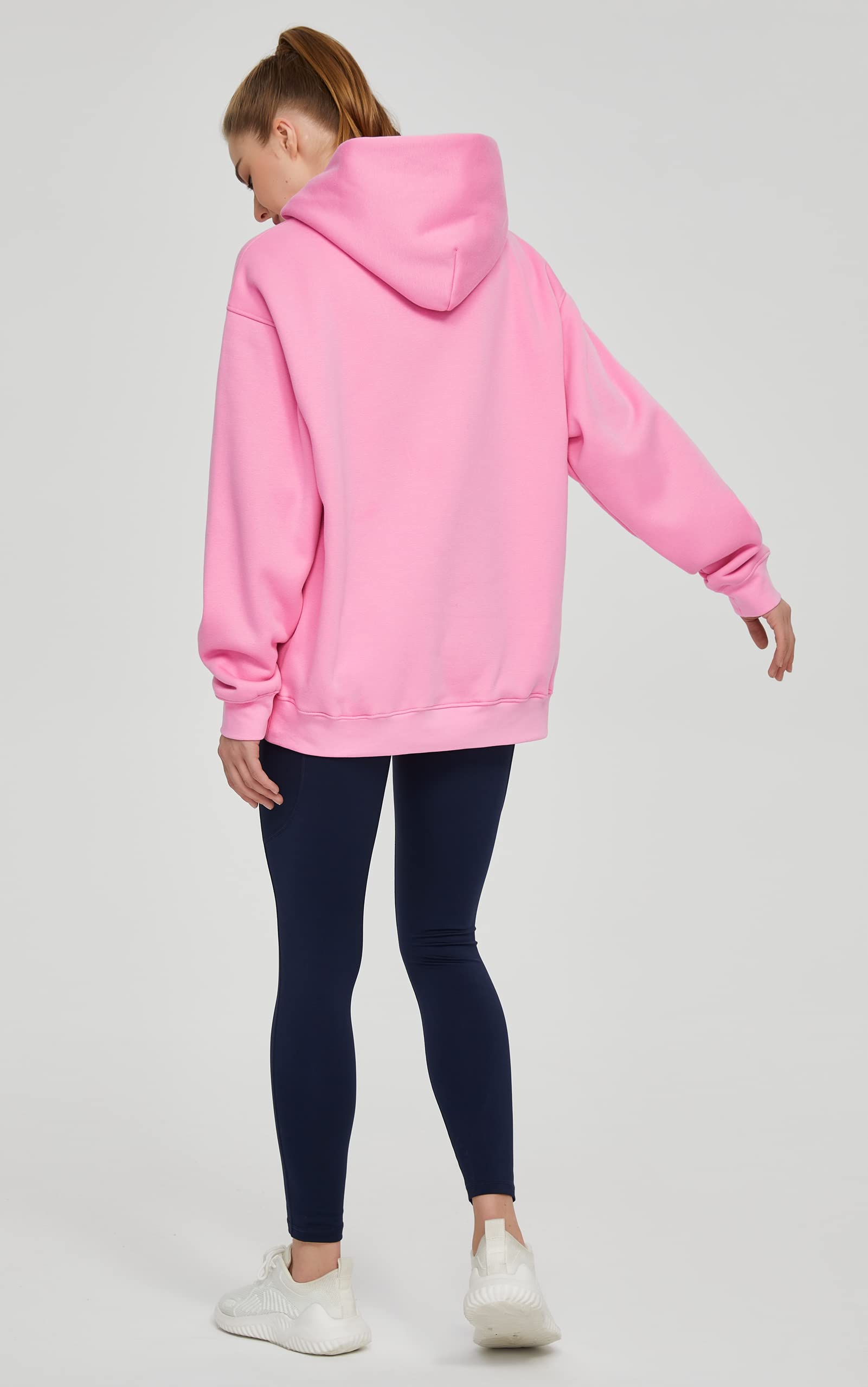 THE GYM PEOPLE Women's Oversized Hoodie Loose fit Soft Fleece Pullover Hooded Sweatshirt With Pockets Pink
