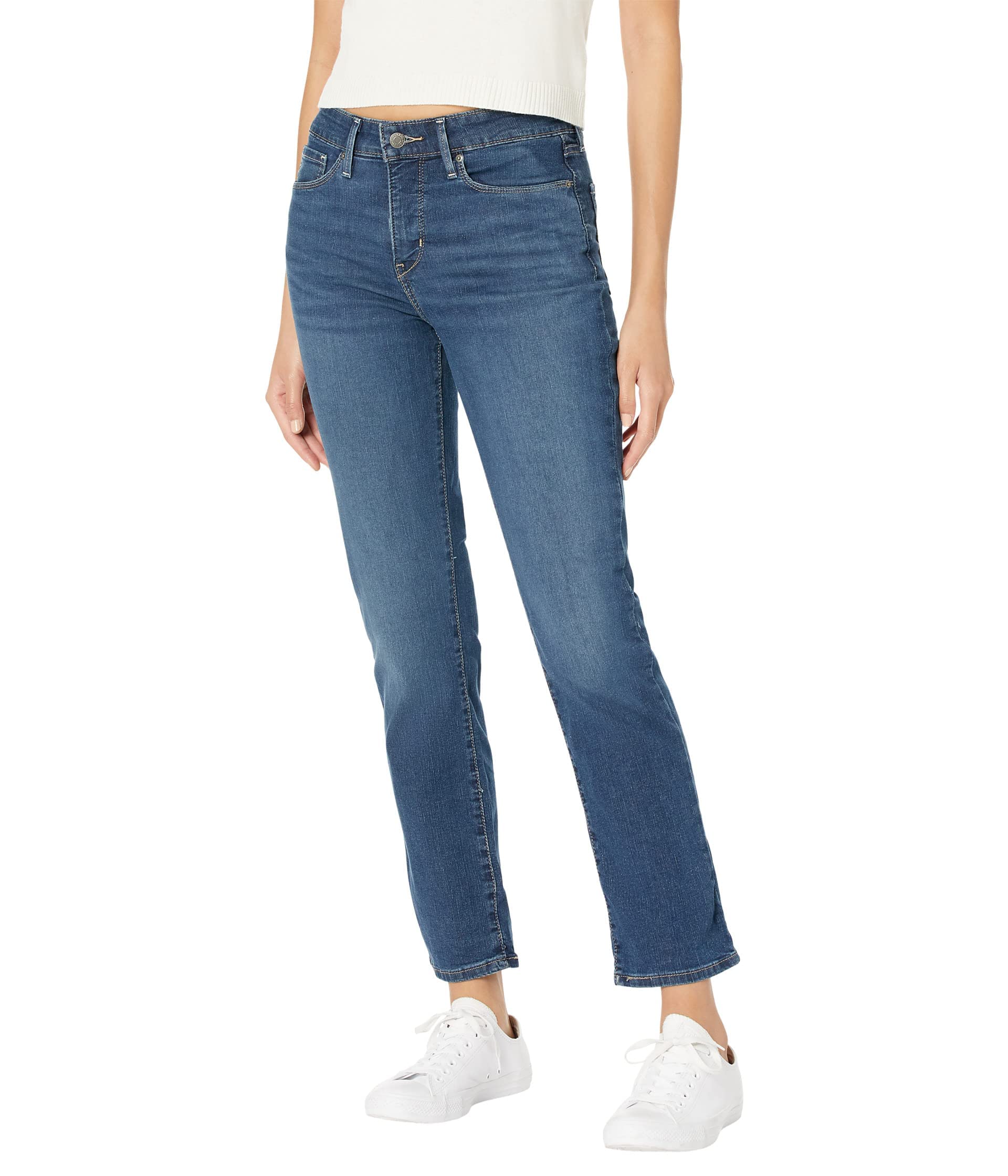 Signature by Levi Strauss & Co. Gold Women's Curvy Totally Shaping Straight Jeans (Available in Plus Size), (New) Jackson Square, 8 Short