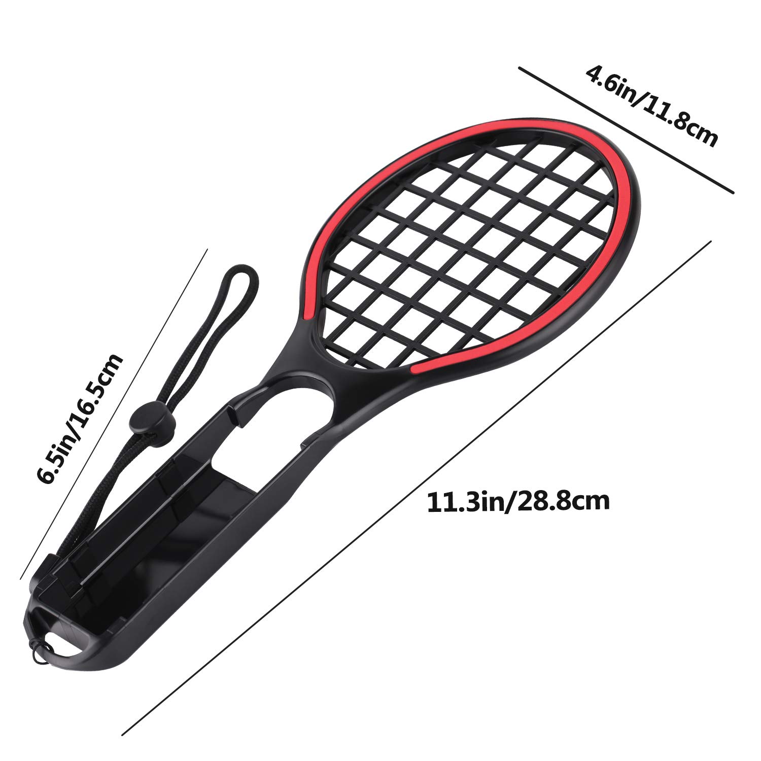 Tennis Racket for Nintendo Switch Joy-Con Attachment - Nintendo Switch Joy-Con Controller, Mario Tennis Aces Accessories, Twin Pack