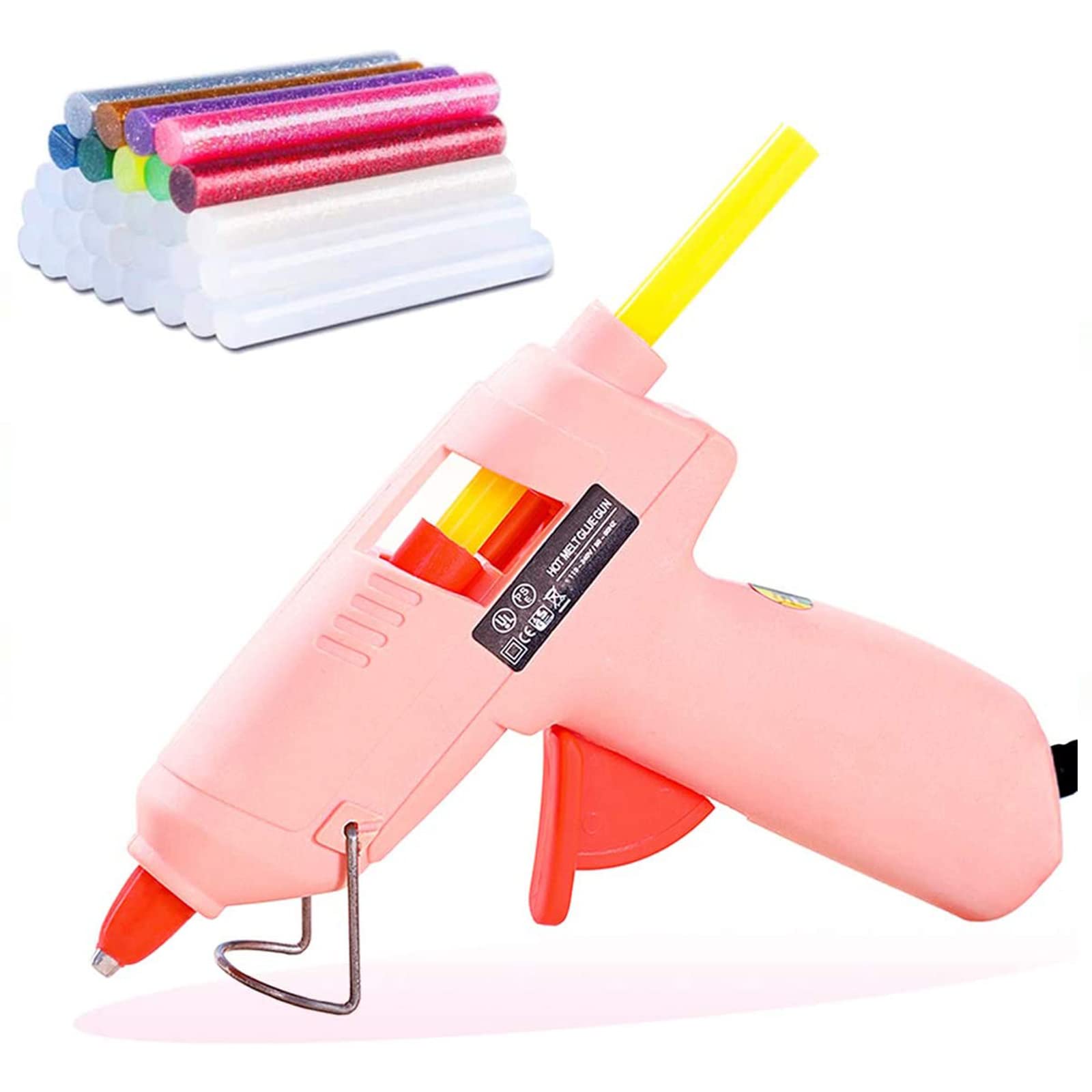 TOPIND Mini Hot Glue Gun for Kids with 40-Pcs Glue Sticks,High Temperature Craft Hot Glue Gun Kit for DIY,Arts & Craft & Home Quick Repairs,20W (1-1)