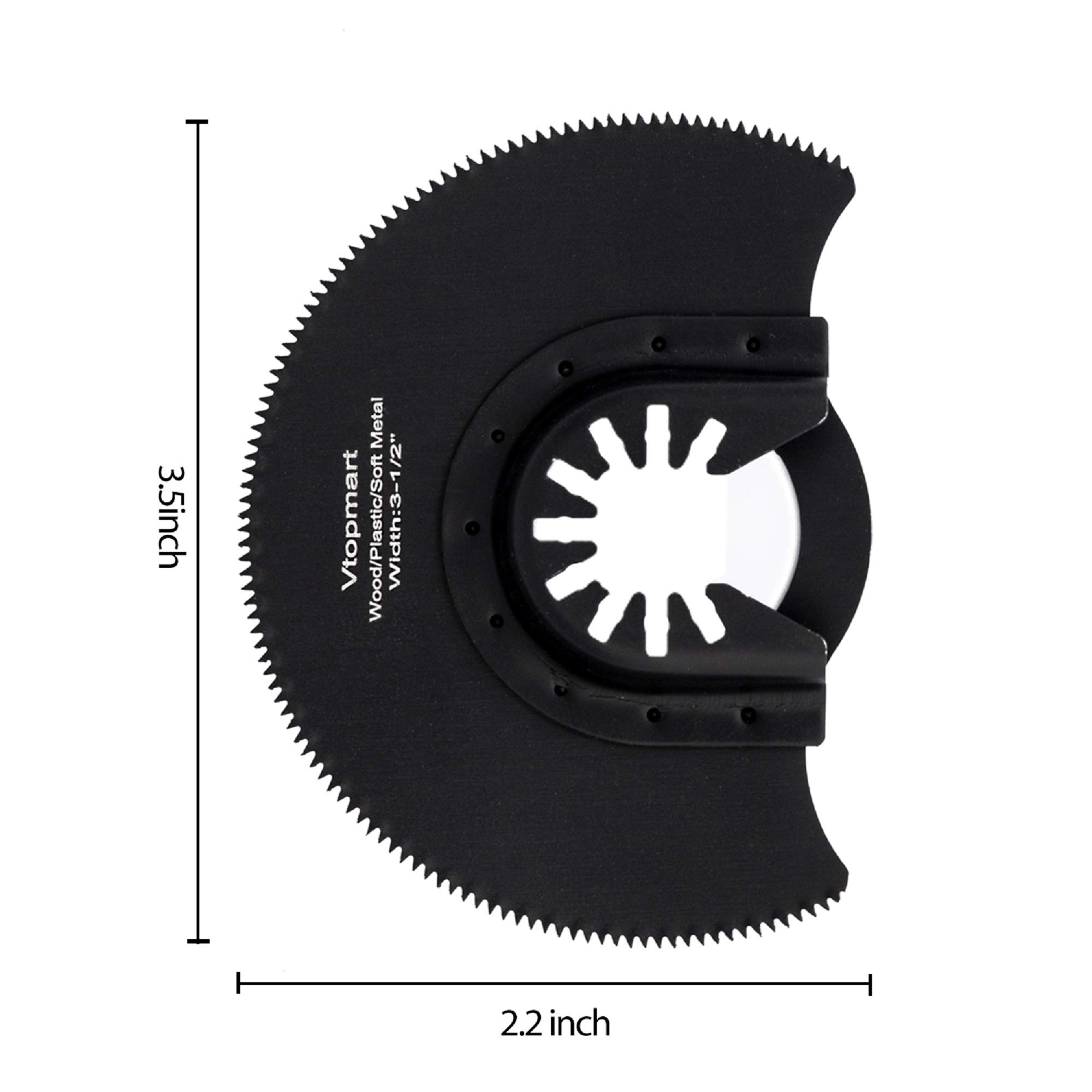 Vtopmart 15 Wood Metal Oscillating Multitool Quick Release Saw Blades Compatible with Fein Multimaster Bosch Makita Milwaukee Ryobi Porter Cable Black & Decker Craftsman Ridgid